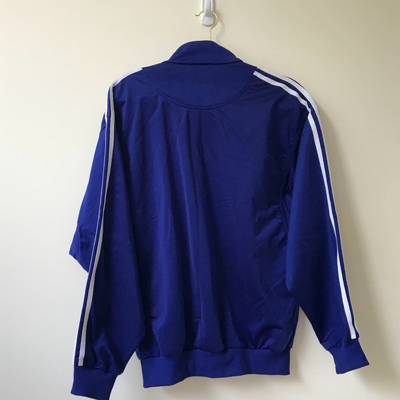 adidas | Jackets & Coats | Adidas Blue And White Track Zippered Jacket ...
